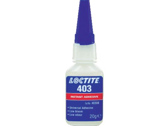 【商品説明】●乾燥した条件下でも刺激臭を放ちません。●接着付近で白化現象や部品の曇りがありません。【仕様】●型番：403-20●色：透明 ●容量（g）：20 ●固着時間：50秒 ●使用温度範囲（℃）：−55〜70℃●固着時間（22℃）：30...