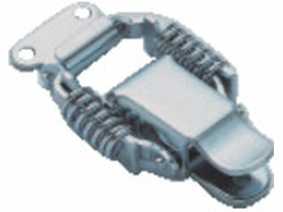 【商品説明】●ばね付で防じんを必要とする扉、カバーに最適です。【仕様】●型番：SCCA−40●本体取付穴寸法（mm）：3．2　●許容荷重　N：200　●許容荷重　kgf：20●本体取付穴寸法：3．2mm　●ばね付●スチール（SPHC）　●表...