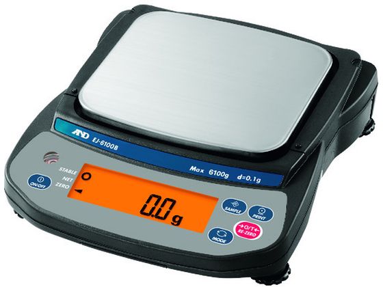 【仕様】●型番：EJ6100B●最小表示（g）：0．1　●載皿寸法（mm）：140×127　●秤量（kg）：6．1　●計数個数（個）：61000　●電源：ACアダプター（付属）、または単三乾電池4本（別売）　●センサー方式：ロードセル方式　...
