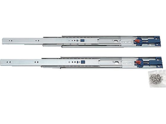 【商品説明】●セルフ＆ソフトクロージング機構付スライドレールです。●セルフ＆ソフトクロージング機構が作動する位置は、レール長さ350mmまでは完全に閉じる20mm手前、レール長さ400mm以上は36mmです。●従来のレール同様に取り付けが簡...