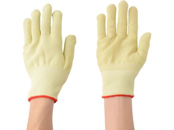 【商品説明】●グリップ力の高いすべり止めタイプです。●ステンレス線入りのケブラー［［R下］］で、精密作業に最適です。●高い耐切創性と、ソフトな風合い、低発塵性を持ち合わせています。【仕様】●型番：HG-130-L●色：イエロー ●サイズ：L...