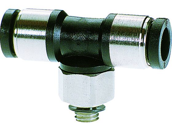 【仕様】●型番：M6R-M5MT●接続口径：M5×0．8　●適合チューブ外径D（mm）：6×6　●六角対辺（mm）：10　●使用圧力：1．0MPa　●使用流体：空気●流体温度：−5〜60℃●本体：ポリアセタール（POM）　●シールゴム：ニト...