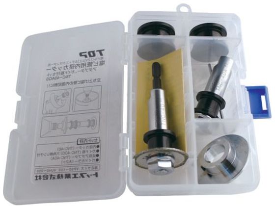 【商品説明】●インパクトドライバーとディスクグラインダーに着脱可能です。【仕様】●型番：TNC-40AGS●入数：1S●セット内容：TNC−40、TNC−40A、TNC−40G、薄肉管専用ガイドカラー（大2コ）●軸径：6．35mm●使用工具...