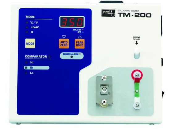 【商品説明】●測定値から自動的に合否判定するコンパレータ機能付です。●200回以上計測が可能な、長寿命なセンサーです。●こて先温度を高精度かつ瞬時に測定します。●センサーの寿命を測定回数で計測するカウントアラーム表示付です。●あらかじめ設定...