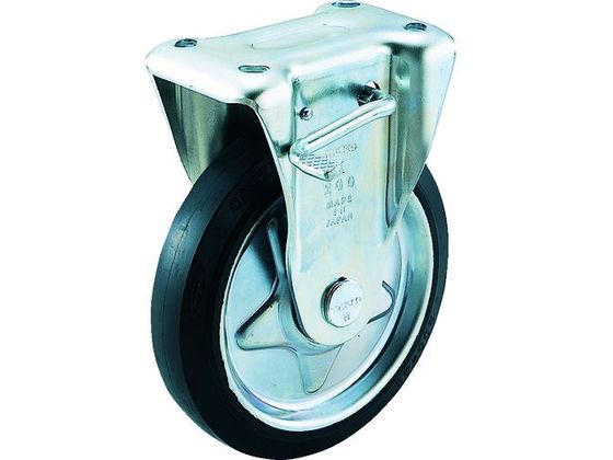 【商品説明】●車輪回転部はラジアルベアリング入りで耐久性に優れています。●スチールホイールは、デザイン性も良く特徴のある星マークの形をしています。（意匠登録済）●固定車のストッパー付。自在ストッパー付キャスターと併用すると4輪ともロックされ...