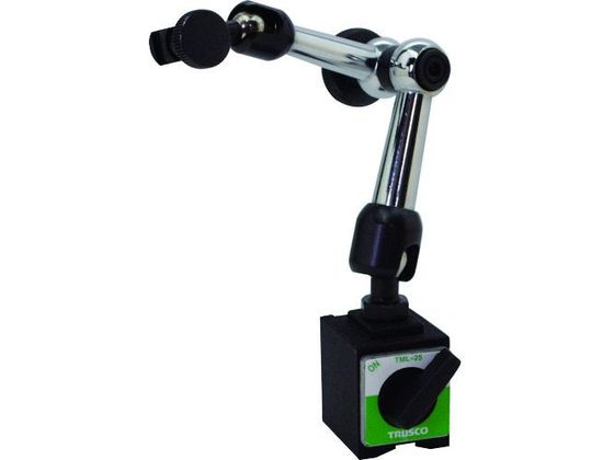 【商品説明】●小型でロック機能付マグネットベースです。【仕様】●型番：TML-25●吸着力（N）：250●マグネット幅（mm）：30●マグネット奥行（mm）：35●マグネット高さ（mm）：35●アーム取付ねじ：M5×0．8●測定器取付：6m...