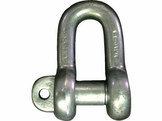 【商品説明】●スタンダードなシャックルです。●サイズが豊富でいろいろな用途でご使用いただけます。【仕様】●型番：JSC20G●基本使用荷重（t）：2．5　●寸法（mm）B：31　●寸法（mm）D：50　●寸法（mm）L：80　●寸法（mm）...