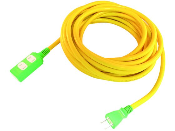 【仕様】●型番：DM-10●色：イエロー　●電線仕様長さ（m）：10　●電線仕様太さ（［［MM2］］）：2．0　●電線仕様芯数（C）：2　●コンセント仕様定格：2P・15A・125V　●コンセント仕様形状：［［二相2］］　●コンセント仕様個...