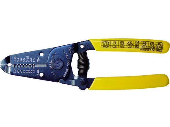 【仕様】●型番：3500E-2●全長（mm）：155●適合電線（mm）：0．25〜1．0●色：黄●適用電線：0．25〜1．0mm単線●電気が流れているものには使用しないで下さい。●切断片が飛びますので、周囲に気をつけて切断して下さい。●製品...