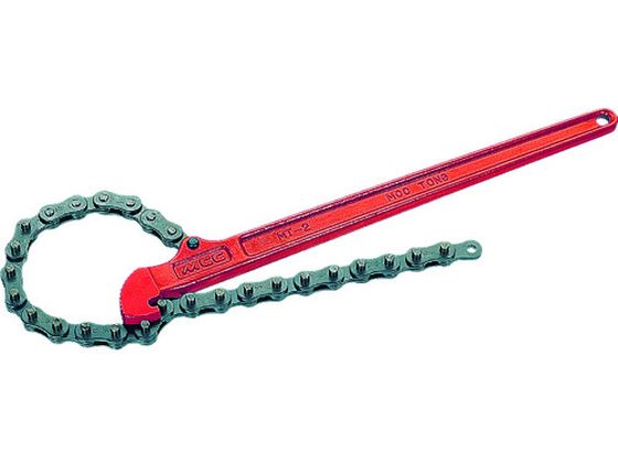 【商品説明】●狭い場所でも、チェーンが入れば使用でき、ラチェット作動により、簡単締め付けできます。【仕様】●型番：MT-0015●くわえられる管呼び寸法：10〜100A●くわえられる管外径（mm）：17〜114●チェーン長さ（mm）：512...