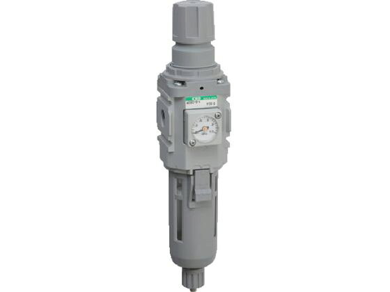 【仕様】●型番：W2000-8-W●ろ過精度（μm）：5　●使用圧力（MPa）：1　●処理空気流量（［［M3］］／min）：1．5　●設定圧力（MPa）：0．05〜0．85　●接続口径：Rc1／4　●全長（mm）：235．5　●使用流体：空...