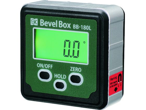 【商品説明】●軽量コンパクト、ポケットサイズで持ち運びに便利です。●任意の位置にての0設定が可能なため比較測定に便利です。●底面マグネット付です。●測定値ホールド機能付です。【仕様】●型番：BB-180L●測定範囲（°）：±180．0　●サ...