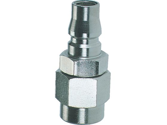 【仕様】●型番：C4P-6.5H●最高使用圧力（MPa）：1．5　●相手側ホースサイズ内径×外径（mm）：6．5×10　●使用流体：空気●使用温度範囲：−5〜60℃　●適合ソケット：千代田通商製CHSタイプソケット●本体：鋼鉄、真鍮メッキ　...