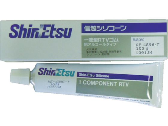 【商品説明】●低分子シロキサン低減タイプです。●中粘度タイプです。●腐食と臭いがほとんどなく、ストレスクラック特性に優れています。【仕様】●型番：KE4896W-100●色：白 ●容量（g）：100 ●使用温度範囲（℃）：−40〜180℃●...