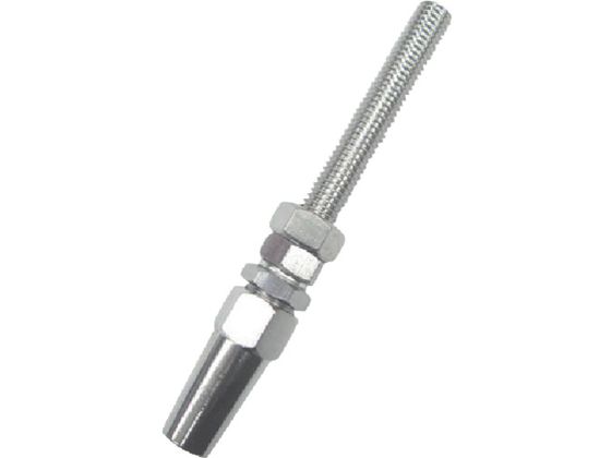 【商品説明】●ワイヤを現場で取付できます。【仕様】●型番：B-2414●L（mm）：145 ●（L）（mm）：145 ●適用ワイヤー径（mm）：6 ●L2（mm）：80 ●L1（mm）：46 ●ねじ径：M12●ケーシング・ターミナル・六角ナ...