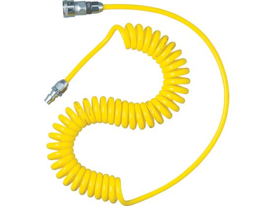 【仕様】●型番：SAH-808C●コイル径（mm）：42　●使用範囲（m）：6．0　●色：黄　●全長（mm）：1230　●ホース内径×外径（mm）：5×8　●コイル長（mm）：630　●使用流体：空気　●寸法B（mm）：500●流体温度：−...