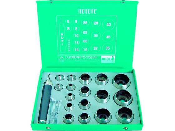 【商品説明】●センター合わせができるので、ドーナツ型のパッキンが簡単に作れます。●専用ケースに入っているので保管・管理に便利です。【仕様】●型番：3H-P17●入数：17本●セット内容：5、6、8、9、10、13、16、19、20、22、2...