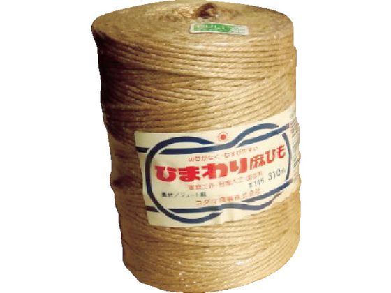 【商品説明】●結びやすくゆるみにくい天然麻繊維100％の麻ひもです。●植物油の使用により機械油臭はありません。●いやな機械油の臭はありません。【仕様】●型番：A145●色：黄　●長さ（m）：310　●標準幅（mm）：3●使いやすいチーズ巻に...