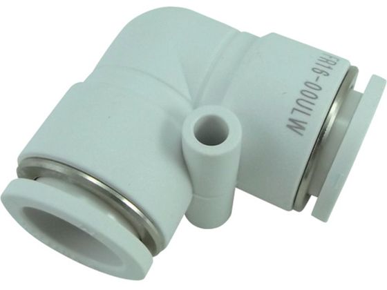 【仕様】●型番：FR16-00ULW●適合チューブ外径D（mm）：16×16　●使用圧力：1MPa（空気）、0．3MPa（水）　●使用流体：空気、水●流体温度：−5〜60℃（空気）、5〜40℃（水）●本体：難燃性ポリブチレンテレフタレート（...