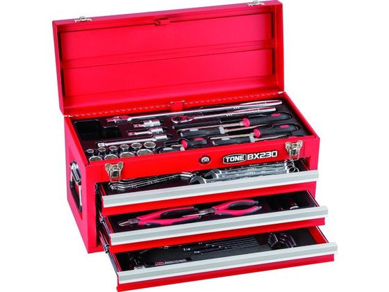 【商品説明】●自動車整備に欠かせない工具を厳選したベーシックな工具セットです。●多彩な機能と作業性のよいツールチェストを採用しました。【仕様】●型番：TSA450●入数：1S●ケース色：レッド●ケース寸法（mm）間口：508●ケース寸法（m...