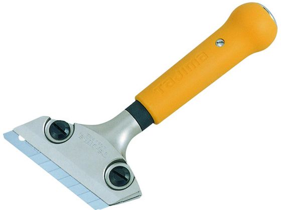 【商品説明】●激しい仕事にも対応する替刃式スクレーパーです。●ブレード交換時、脱落による事故を防ぐセーフティーばねを採用しました。●ハンマーで叩ける鋼製グリップエンドを装着しています。●カッター用の替刃大（L型刃）が使用できます。●グリップ...