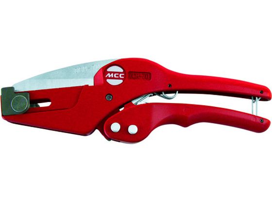 【商品説明】●ストッパーがスライドして材料をしっかり固定します。●45度切断も簡単です。●刃は片手でワンタッチオープンできます。【仕様】●型番：DCM-70●刃長（mm）：83●全長（mm）：242●本体：アルミ●刃：特殊鋼【備考】※メーカ...