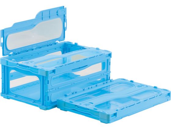 【仕様】●型番：SKMLO-C-30B-BL●色：ブルー　●容量（L）：34．1　●折りたたみ高さ（mm）：67　●適用カード差し（別売）：両短辺21型　●外形寸法（mm）間口：530　●外形寸法（mm）奥行：366　●外形寸法（mm）高さ...