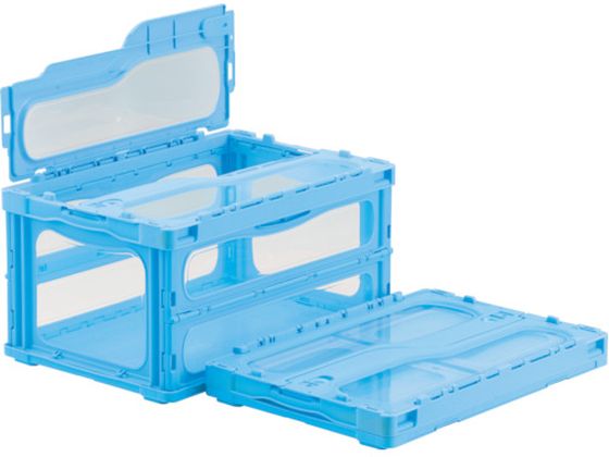 【仕様】●型番：SKMLO-C-40B-BL●色：ブルー　●容量（L）：42．6　●折りたたみ高さ（mm）：67　●適用カード差し（別売）：両短辺21型　●外形寸法（mm）間口：530　●外形寸法（mm）奥行：366　●外形寸法（mm）高さ...