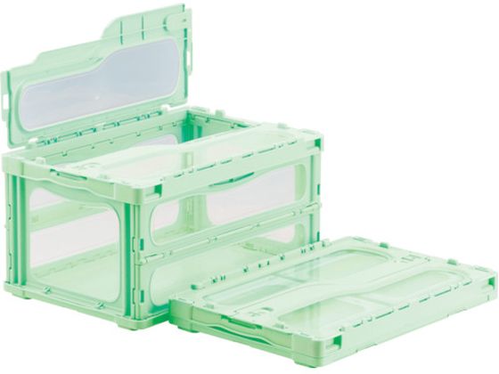 【仕様】●型番：SKMLO-C-40B-GR●色：グリーン　●容量（L）：42．6　●折りたたみ高さ（mm）：67　●適用カード差し（別売）：両短辺21型　●外形寸法（mm）間口：530　●外形寸法（mm）奥行：366　●外形寸法（mm）高...