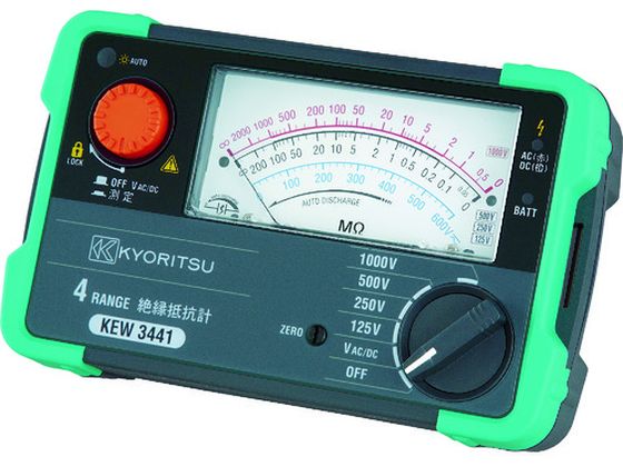 【商品説明】●スピーディーな測定に役立つ機能を搭載した、軽量コンパクトサイズ絶縁抵抗計です。●見やすいスケール目盛と状態をLED色で確認できる機能を搭載、直流／交流オート電圧測定も可能です。●リモートスイッチ付測定コード、取り出し、収納が簡...