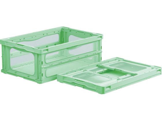 【仕様】●型番：SKMLO-O-55B-GR●色：グリーン　●容量（L）：58．8　●折りたたみ高さ（mm）：59　●適用カード差し（別売）：両短辺21型　●外形寸法（mm）間口：649　●外形寸法（mm）奥行：439　●外形寸法（mm）高...