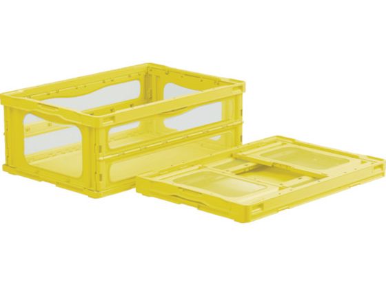 【仕様】●型番：SKMLO-O-55B-YE●色：イエロー　●容量（L）：58．8　●折りたたみ高さ（mm）：59　●適用カード差し（別売）：両短辺21型　●外形寸法（mm）間口：649　●外形寸法（mm）奥行：439　●外形寸法（mm）高...