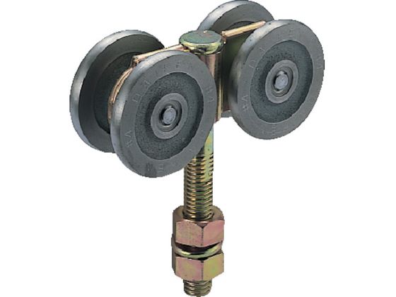 【仕様】●型番：4-4WH●耐荷重（kg／個）：150 ●適用レール：4号 ●品名：ドアハンガー用複車 ●A（mm）：64 ●B（mm）：43．3 ●D（mm）：75 ●K（mm）：77 ●L（インチ）：W5／8●耐久基準：7万m（常温下定...