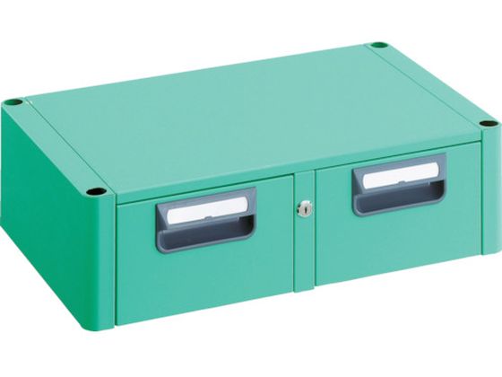 【仕様】●型番：PEW-75W-YG●色：ヤンググリーン　●間口（mm）：750　●奥行（mm）：500　●高さ（mm）：175　●引出し内寸（mm）間口×奥行×深さ：294×431×114●引出し均等荷重：10kg　●適合支柱径（mm）：...