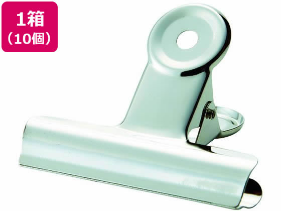 【商品説明】●スタンダードなクリップです。●事務用の他にもさまざまな職場やご家庭で、長年愛用されているクリップです。【仕様】●型番：MCL75−10●入数：10個●サイズ：特大　●挟口寸法（mm）：75　●とじ枚数（枚）：120　●挟口寸法...
