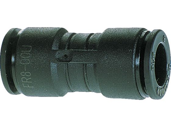 【仕様】●型番：FR6-00U●適合チューブ外径D（mm）：6×6　●使用圧力：1MPa（空気）、0．3MPa（水）　●使用流体：空気、水●流体温度：−5〜60℃（空気）、5〜40℃（水）●本体：難燃性ポリブチレンテレフタレート（PBT）　...