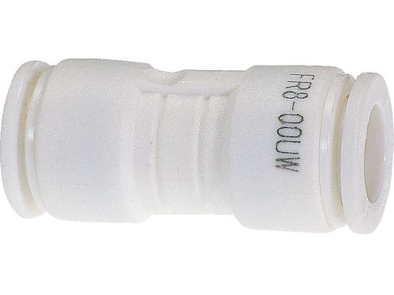 【仕様】●型番：FR6-00UW●適合チューブ外径D（mm）：6×6　●使用圧力：1MPa（空気）、0．3MPa（水）　●使用流体：空気、水●流体温度：−5〜60℃（空気）、5〜40℃（水）●本体：難燃性ポリブチレンテレフタレート（PBT）...
