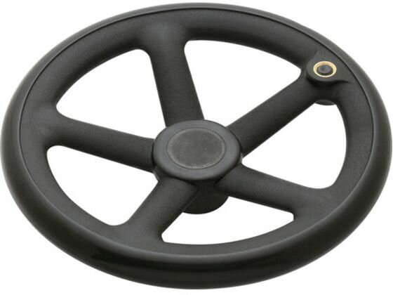 【仕様】●型番：NRP250●スポーク数：5　●ハンドル径（mm）：250　●ボス径（mm）：44　●ボス深さ（mm）：40●握りなしタイプ●ハンドル車：ポリプロピレン（PP）　●インサート：鋳鉄【備考】※メーカーの都合により、パッケージ・...