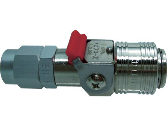 【仕様】●型番：MFXP-8H-B●最高使用圧力（MPa）：1．5　●接続口径：8×12　●六角対辺（mm）H1：19　●六角対辺（mm）H2：19　●使用流体：空気●流体温度：−5〜60℃●本体：アルミ合金＋真鍮　●シールゴム：ニトリルゴ...