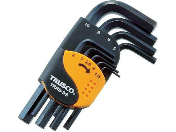 【仕様】●型番：TRRS-9S●入数：1S●セット内容（mm）：1．5、2、2．5、3、4、5、6、8、10●セット内容（本）：9●硬度：HRC52−56●表面処理：黒染め加工●クロムバナジウム鋼（Cr−V）●ホルダ【備考】※メーカーの都合...