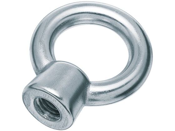 【商品説明】●ナットの頭部がリング状になっているので、ロープ、鎖、ワイヤなどを通して使用できます。【仕様】●型番：TIN-16M●D（mm）：13　●L（mm）：34　●H（mm）：46　●B（mm）：26　●ねじ径：M16×2．0　●使用...