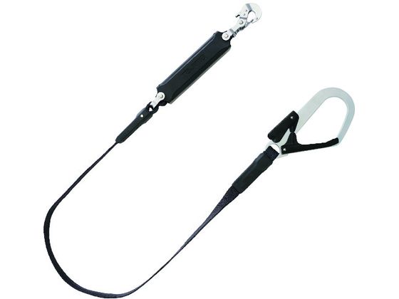 【商品説明】●フルハーネス型用 タイプ1です。●「墜落制止用器具の規格」適合品です。●シングルL1ランヤードです。●丈夫でしなやかな平ロープです。【仕様】●型番：A1FR150-L1BK●色：黒 ●長さ（mm）：1500 ●フック口開き（m...