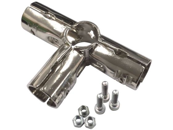 【仕様】●型番：NSJ-3N●タイプ：5方向ジョイント　●厚さ（mm）：約2．6●厚さ：約2．6mm　●適合工具：六角棒レンチ5mm●スチール　●表面処理：ニッケルメッキ仕上げ【備考】※メーカーの都合により、パッケージ・仕様等は予告なく変更...