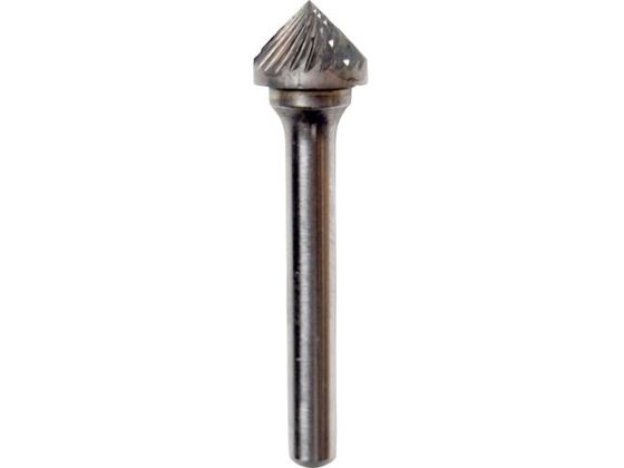 【仕様】●型番：TCBT2840D●形状：円錐90°（ダブルdカット）●軸径（mm）：6●刃径（mm）：12●全長（mm）：54●刃長（mm）：6●最高使用回転数（rpm）：35000●軸長（mm）：48●タイプ：ロー付●使用工具：軸付きグ...