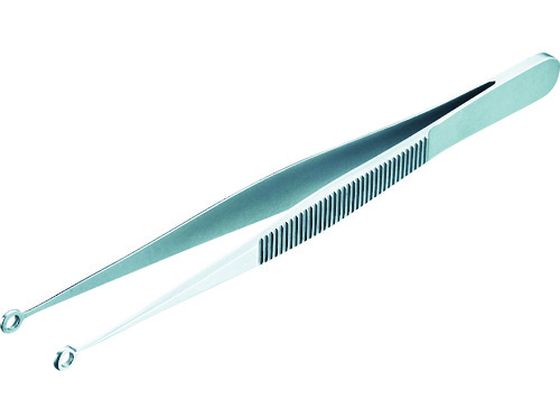 【商品説明】●先端をリング形に加工していますので、球形や異形物でも滑ることなくしっかりつかめます。【仕様】●型番：P-878●全長（mm）：130●幅（mm）：11●先端（外径×内径mmφ）：4×2．2●ステンレス（SUS304）●ESD対...