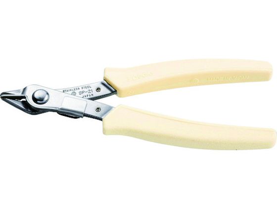 【仕様】●型番：SP-21●全長（mm）：126●切断能力（mm）銅線：φ1．6●ばね付●セミフラット刃●ステンレス鋼●グリップ：エラストマー樹脂【備考】※メーカーの都合により、パッケージ・仕様等は予告なく変更になる場合がございます。【検索...