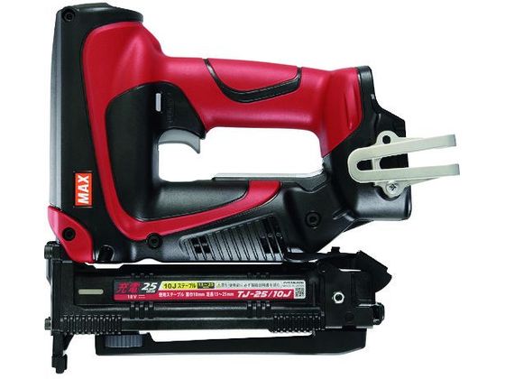 【商品説明】●ホース不要、コンプ不要の1025Jステープルまで使用できる充電式タッカです。【仕様】●型番：TJ-25/10J●高さ（mm）：221　●幅（mm）：80　●全長（mm）：233　●適合ステープル肩幅×長さ（mm）：10×13〜...