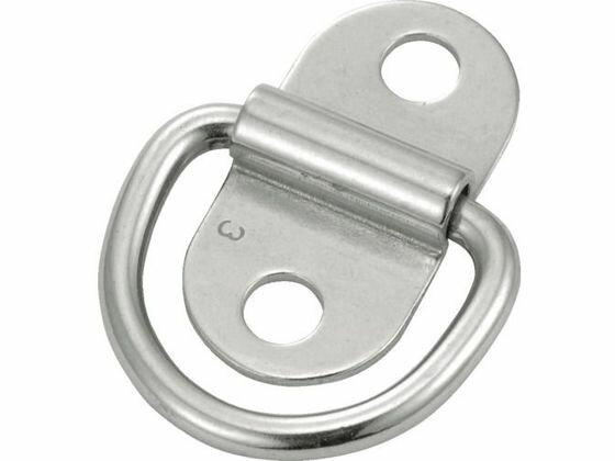 【商品説明】●リング部分が倒れるので、使用しない時は倒すと邪魔になりません。●使用時には簡単にロープ・ワイヤ・チェーンなどを通すことができます。【仕様】●型番：TGF-B2●入数：2個●A（mm）：17 ●D（mm）：3．8 ●D1（mm）...