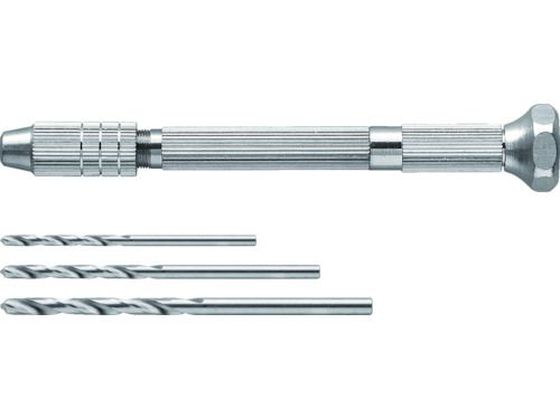 【仕様】●型番：TPVS-3.0S●入数：1S●適応サイズ（mm）：φ0．1〜3．2●先端径（mm）：φ10●全長（mm）：102●摘要：片頭式●ハンドルすじめ加工●頭部回転キャップ付●チャック・キャップ：真鍮●本体：真鍮●付属ドリル：高速...