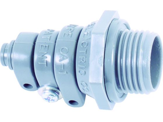 【商品説明】●使用する電線に合わせてキャプコンをカットするだけです。●ロックナットは付属しておりません。必要な場合は市販品の薄鋼用配管ナットCTC19をご使用ください。【仕様】●型番：OA-1USU●色：グレー　●適合電線径（mm）：φ4〜...